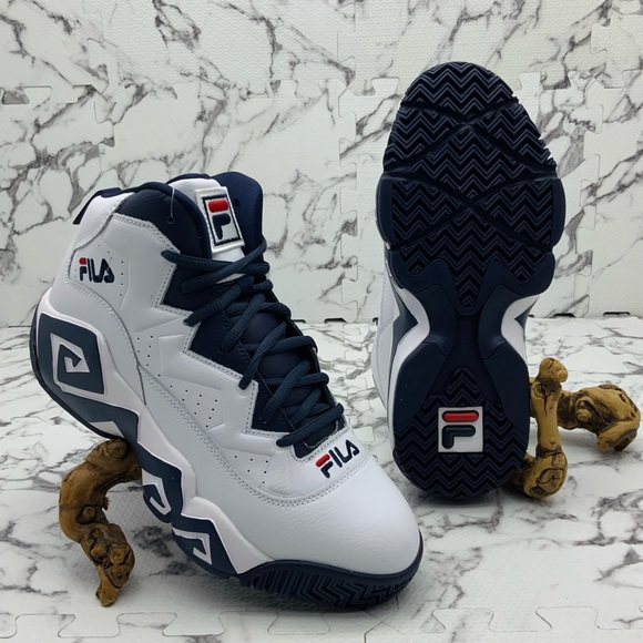 Fila | Shoes | Mens Fila Mb White Navy Sneakers Nwt | Poshmark